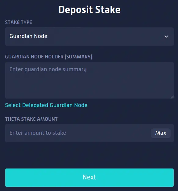 ThetaNext, Theta & TFuel staking pool